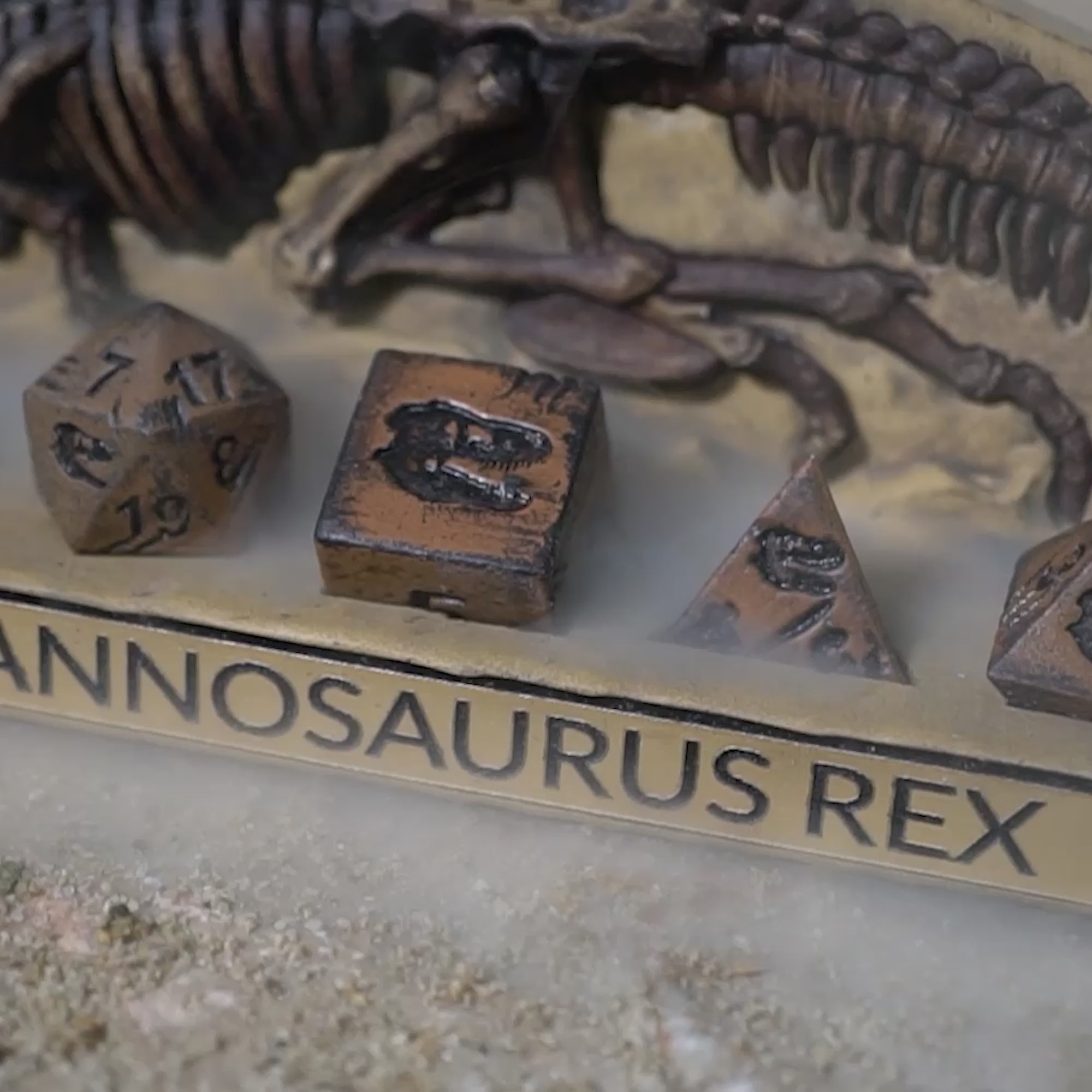 Real T-Rex Bone Polyhedral Dice – Tiny Fossils
